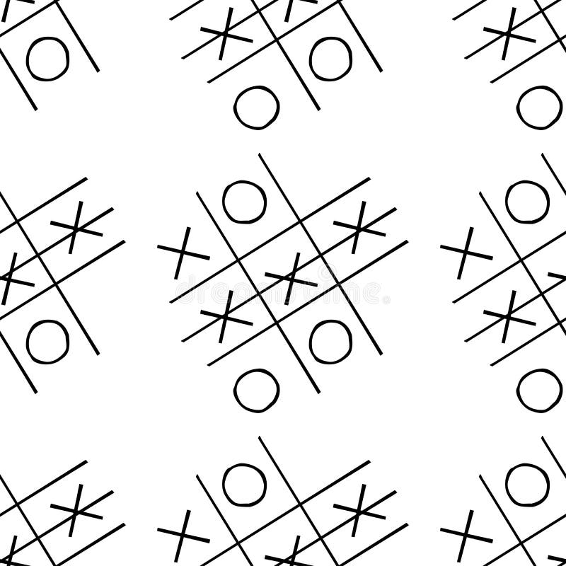 Tic-tac-toe Competition Seamless Pattern Stock Illustration ...