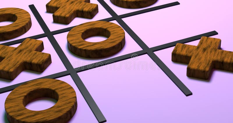 Tic Tac Toe Game 3D Render Animation Isometric Stock Footage - Video of ...