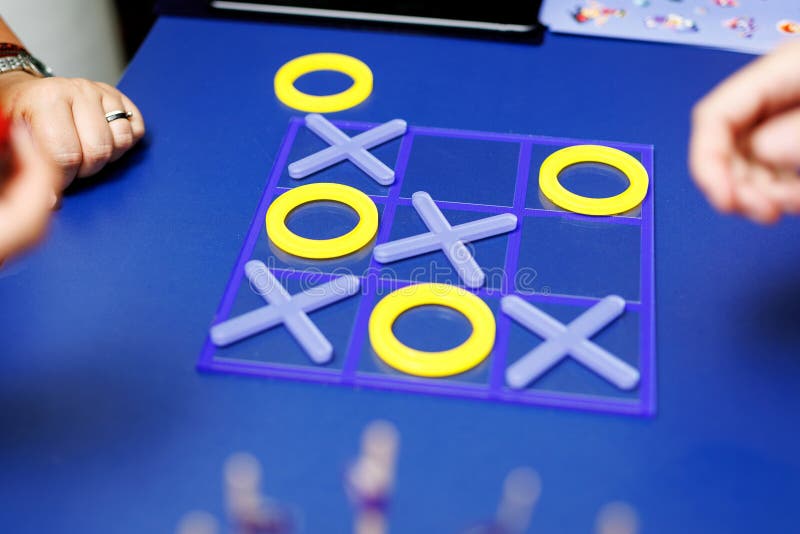 Tic-tac-toe Game Figures on the Playing Field Stock Photo - Image of ...