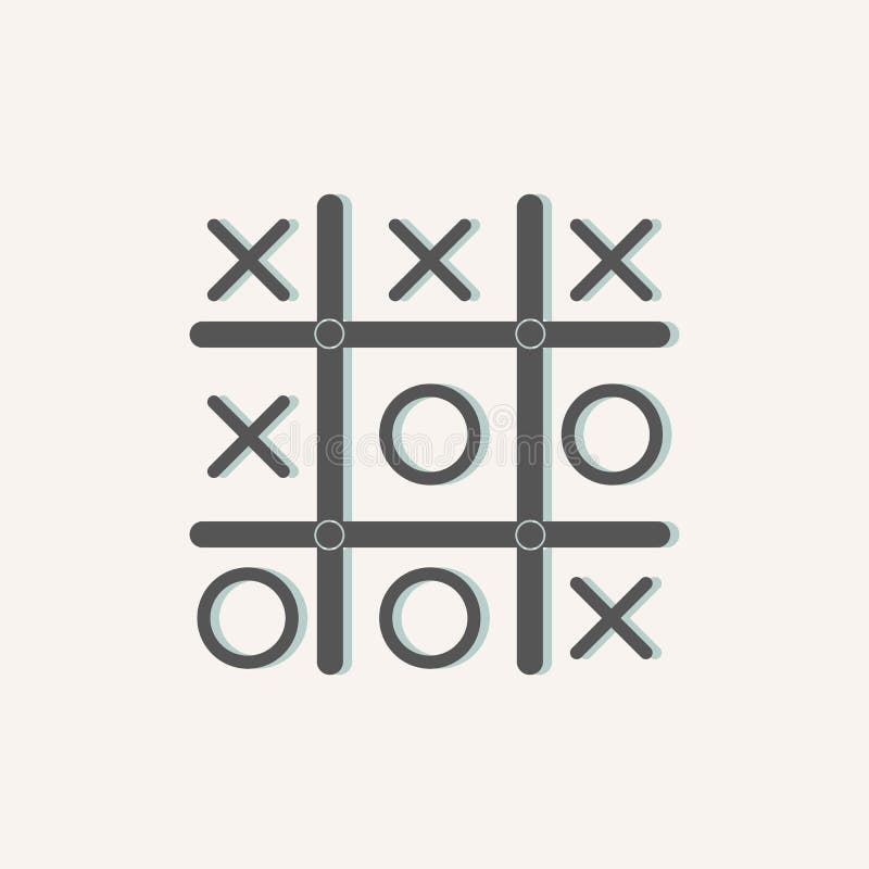 Tic Tac Toe Game Icon. Vector Illustration Stock Vector - Illustration ...