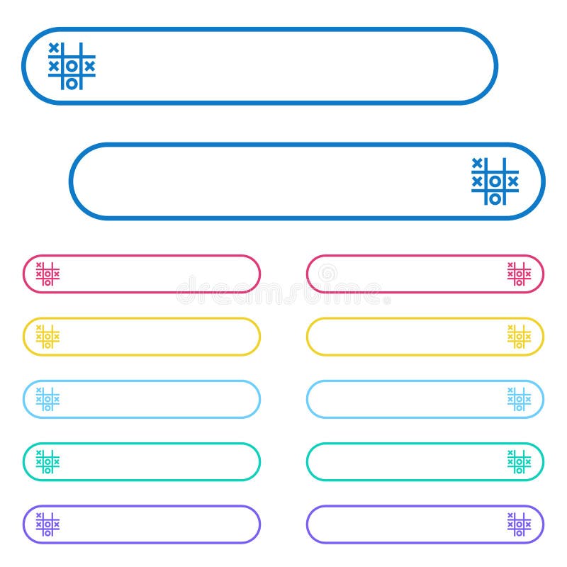 Tic Tac Toe Game Icons in Rounded Color Menu Buttons Stock Vector ... Tic Tac Toe Game Icons in Rounded Color Menu Buttons Stock Vector ...