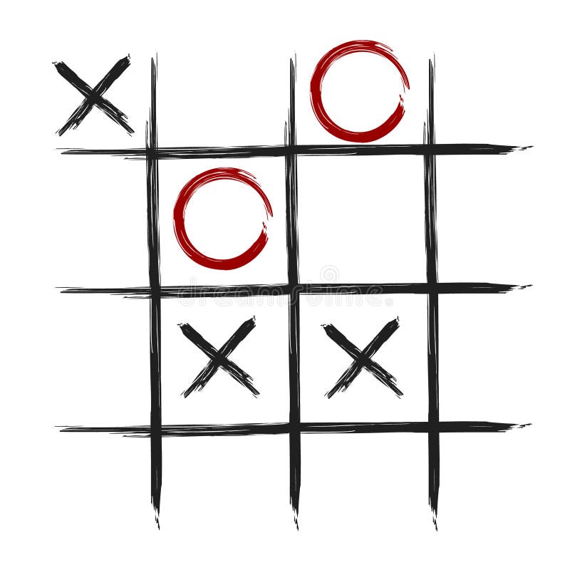 Tic Tac Toe Game Vector Illustration Design Stock Vector - Illustration ...