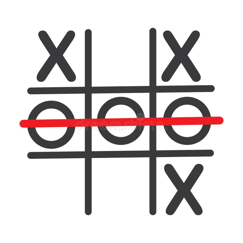 Tic Tac Toe Game Vector Illustration Icon Template Design Stock Vector ...