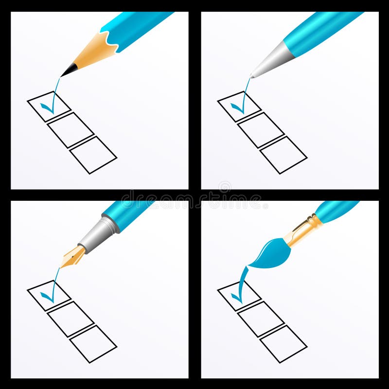 Tick stock vector. Illustration of eraser, checkmark - 15265484