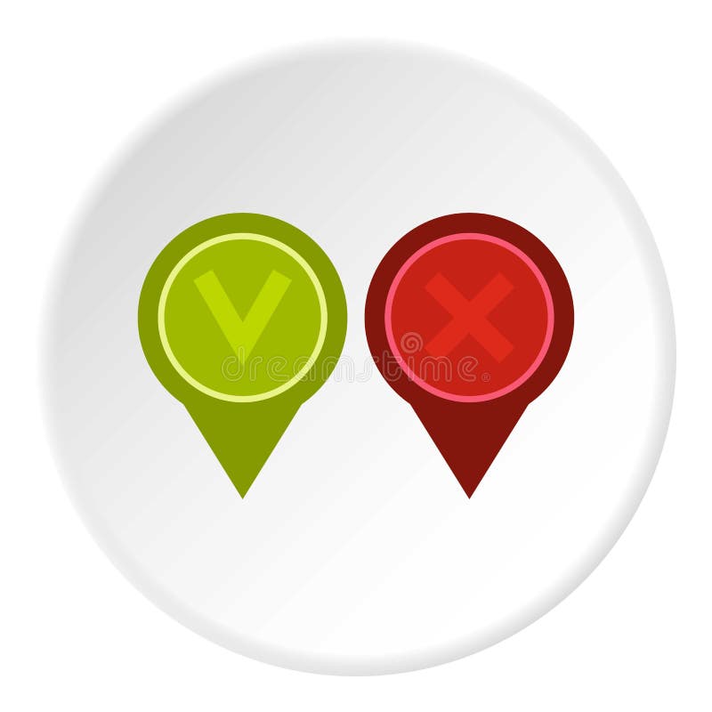 Tick Affirmative and Negative Icon Blue Vector Isolated Stock Vector ...