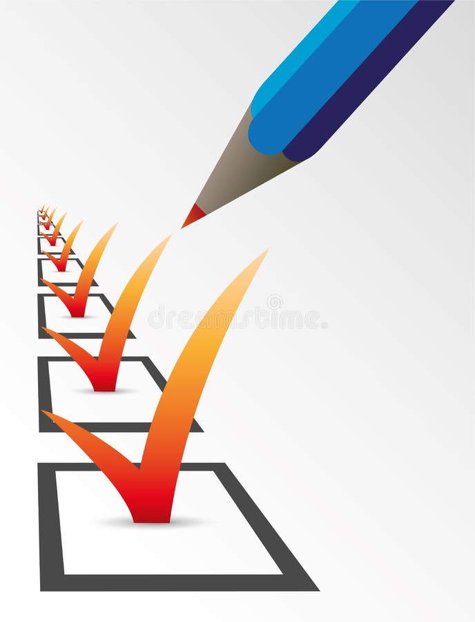 Tick the box stock vector. Illustration of progress, abstract - 19939868