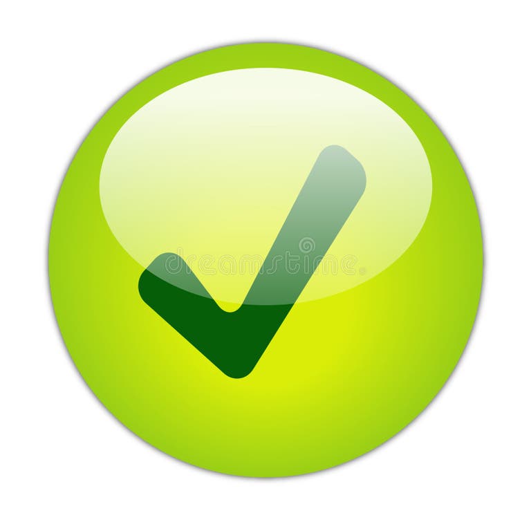 Tick Button stock illustration. Illustration of mark, approve - 4770641