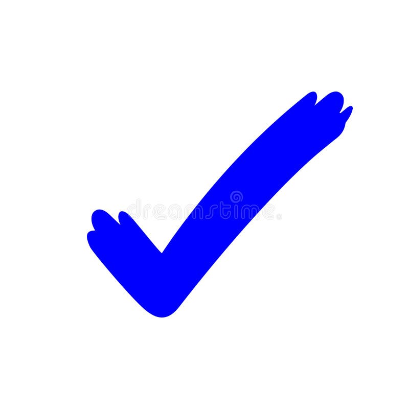 Tick Check Mark Icon Blue, Checkmark Icon for Voting, Blue Approval ...