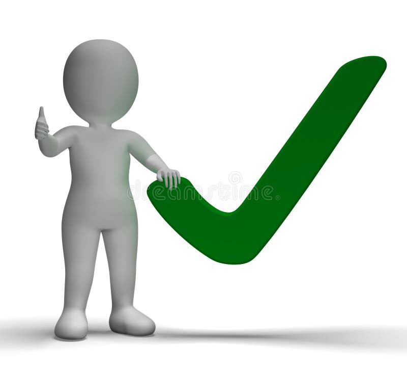 Tick or Check Sign Showing Approval or Checked Stock Illustration ...