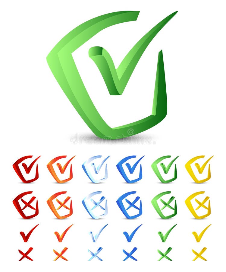 Bullets and tick marks stock illustration. Illustration of tick - 6635713