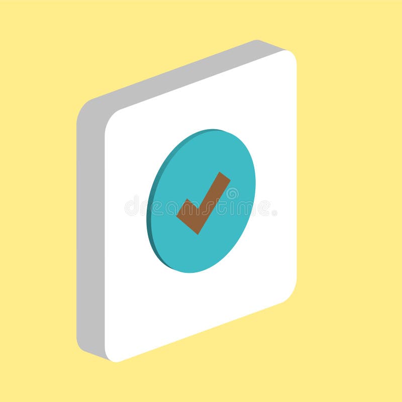 Tick computer symbol stock illustration. Illustration of business ...