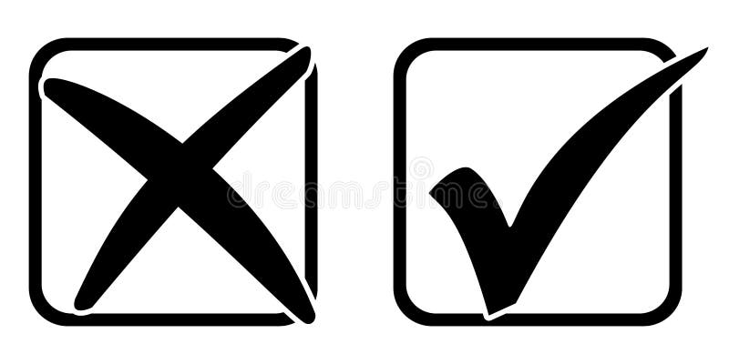 Black tick symbol stock illustration. Illustration of black - 125332489