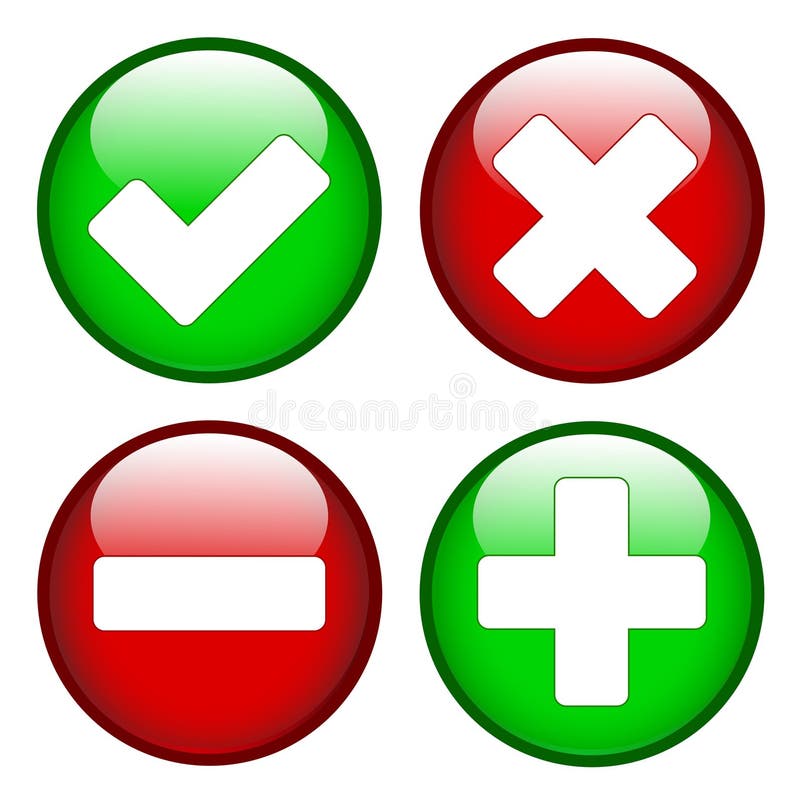 Plus and minus signs stock vector. Illustration of minus - 11571962