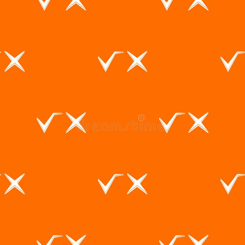 Tick and Cross Pattern Seamless Stock Vector - Illustration of ...