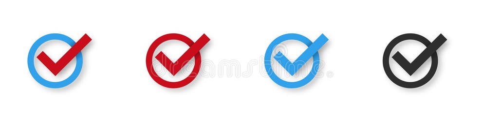 Tick 3d Check Mark with Shadow Vector Stock Vector - Illustration of ...