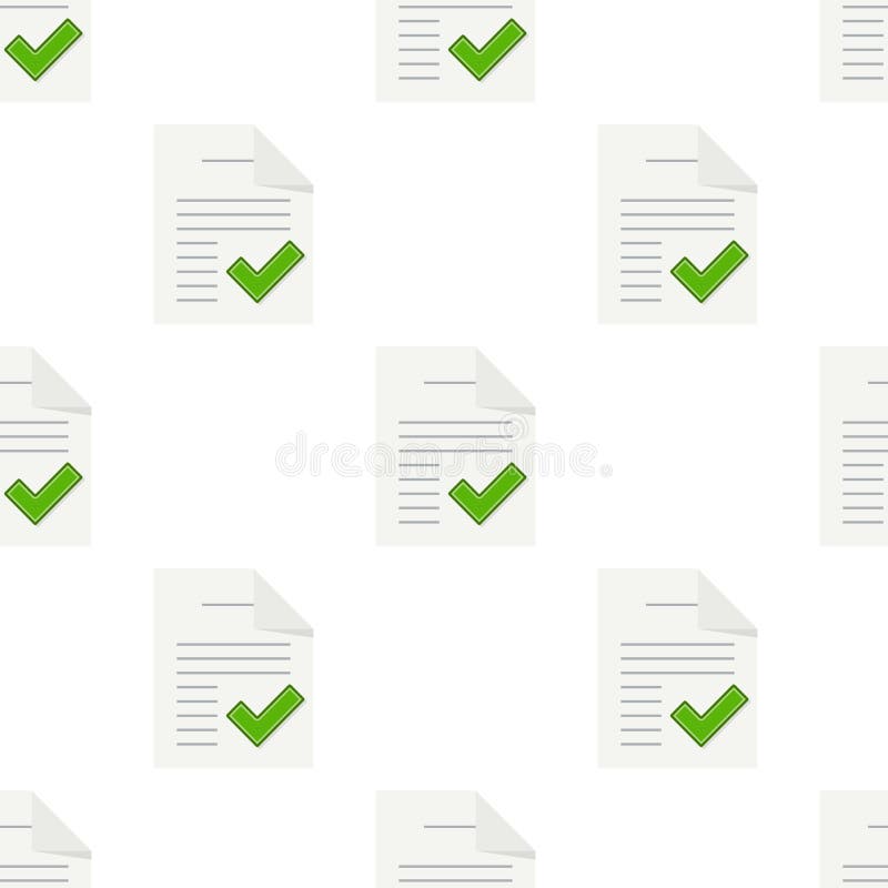 Tick Document Flat Icon Isolated on White Stock Vector - Illustration ...