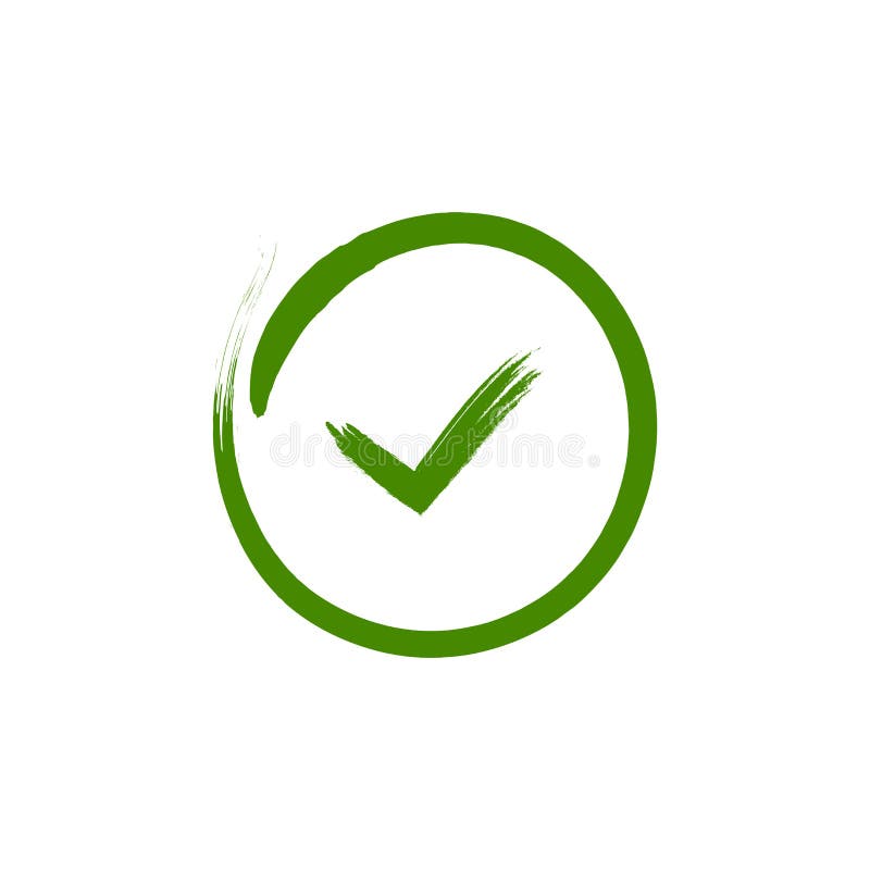Tick green sign element stock vector. Illustration of approved - 79632962