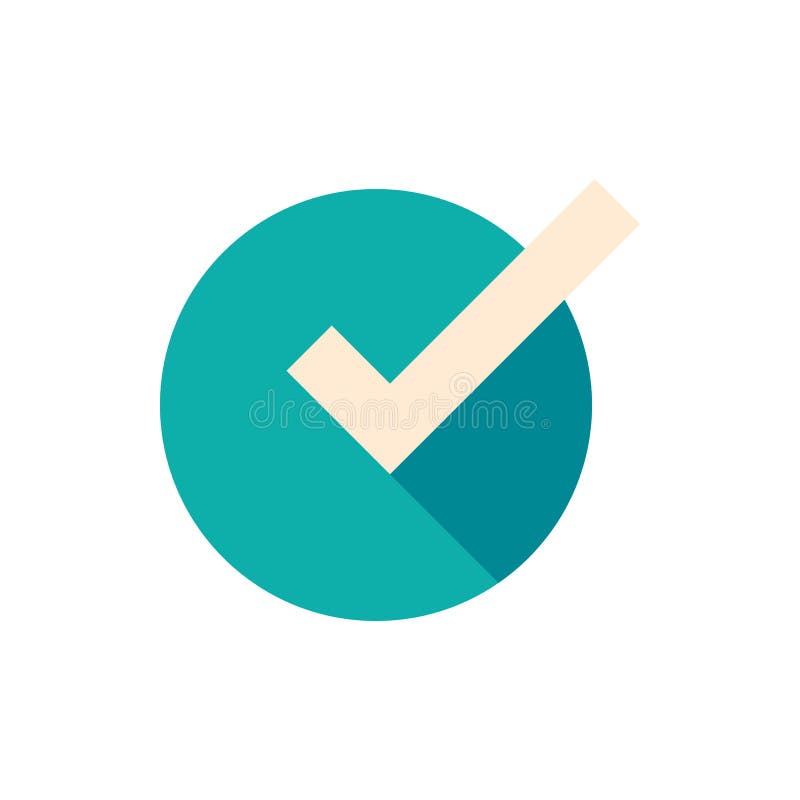 Tick Icon, Check Mark Vector Illustration Stock Vector - Illustration ...