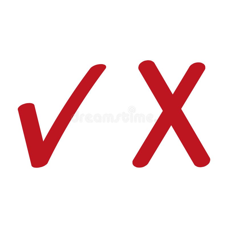 Red Check Mark Icon. Tick Symbol, Tick Icon Vector Illustration Stock ...