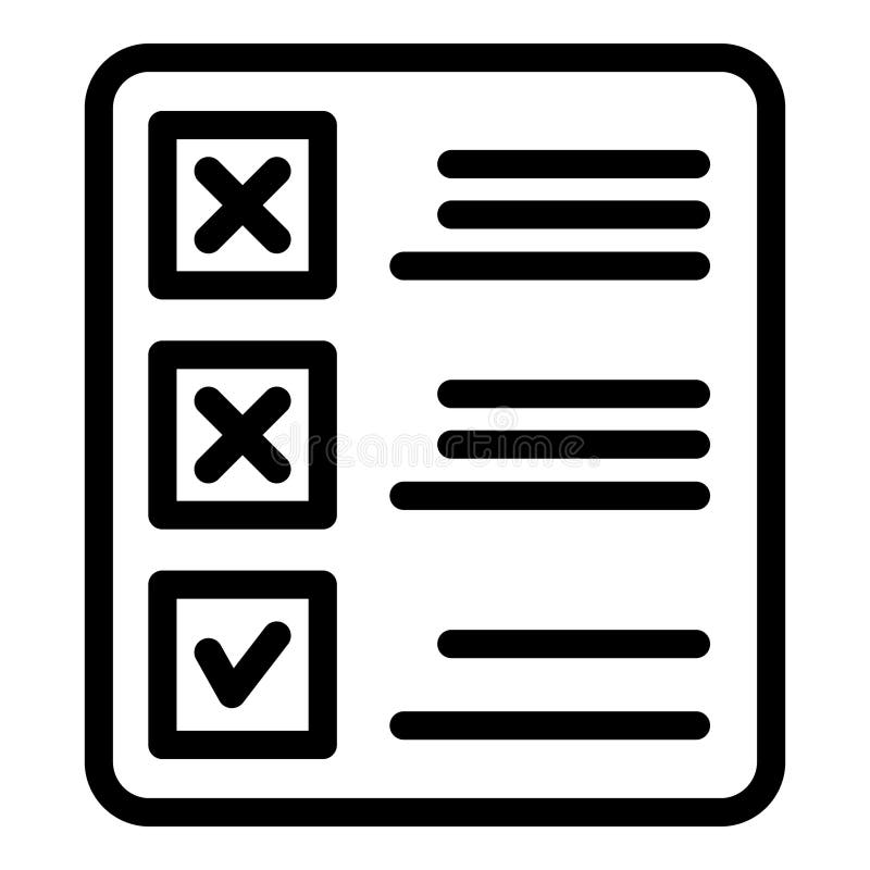 Tick Icon Showing Validation with Two Cross Marks on Checklist Stock ...