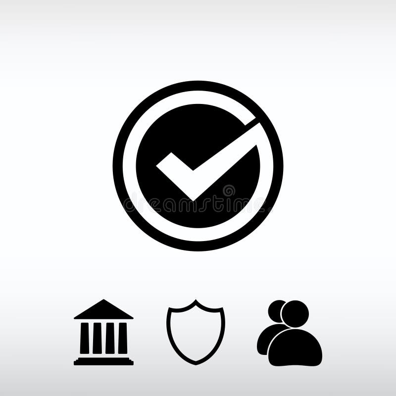 Tick Icon, Vector Illustration. Flat Design Style Stock Vector ...