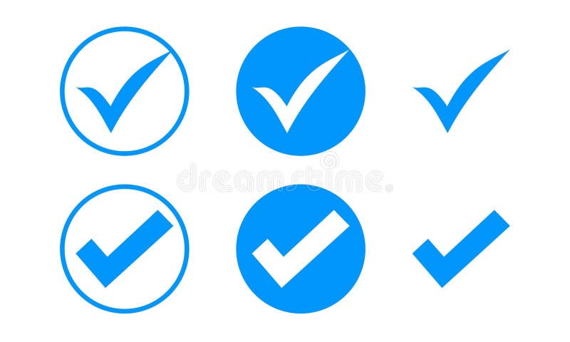 Tick Icon Vector Symbol, Checkmark Isolated on White Background Stock ...