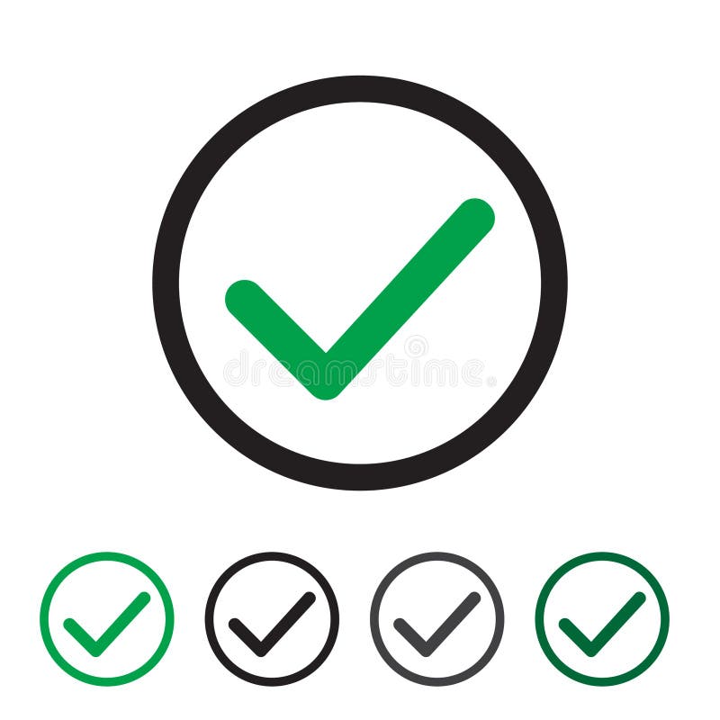 Tick Icon Vector Symbol, Checkmark Isolated on White Background. Check ...