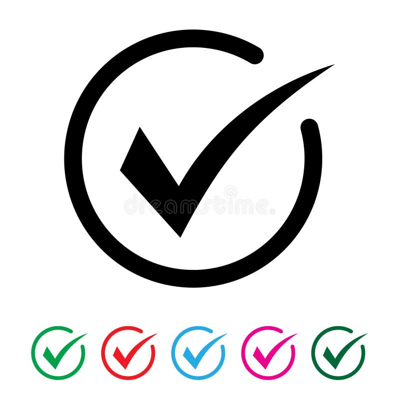 Tick Icon Vector Symbol, Checkmark Isolated on White Background ...