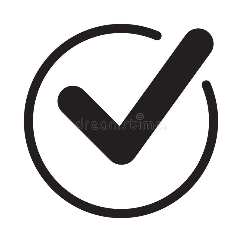 Tick Icon Vector Symbol, Checkmark Isolated on White Background ...