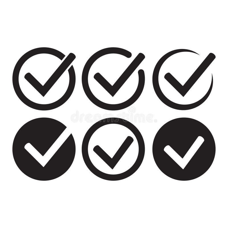 Tick Icon Vector Symbol, Checkmark Isolated on White Background Stock ...