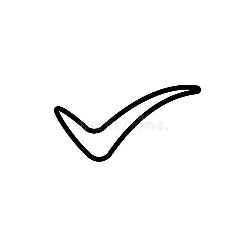 Tick Icon. Vector Icon on White Background. Simple Flat Illustration ...