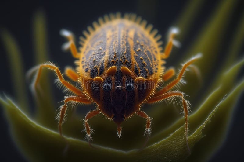 Tick Insect Macro Closeup Generative AI Stock Illustration ...