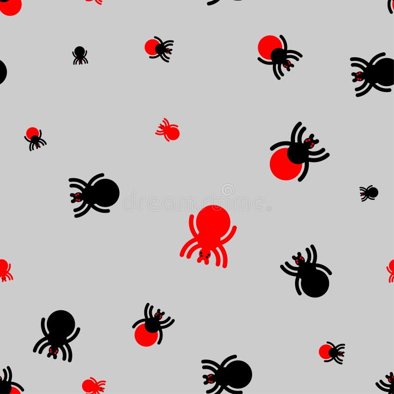 Tick Insect Pattern Seamless. Red Infected Tick Background Stock Vector ...