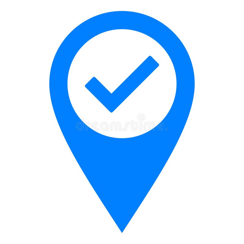 Tick and Location Pin As Vector Illustration Stock Vector ...