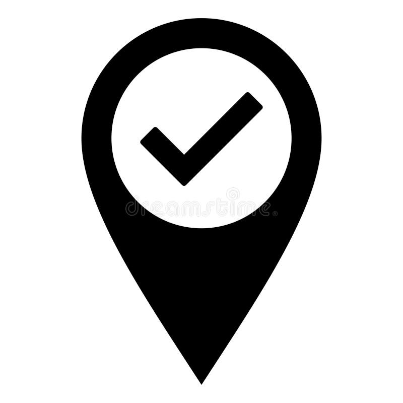 Tick and Location Pin As Vector Illustration Stock Vector ...