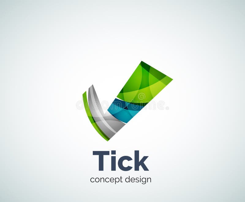 Tick logo stock illustration. Illustration of curl, company - 23151904
