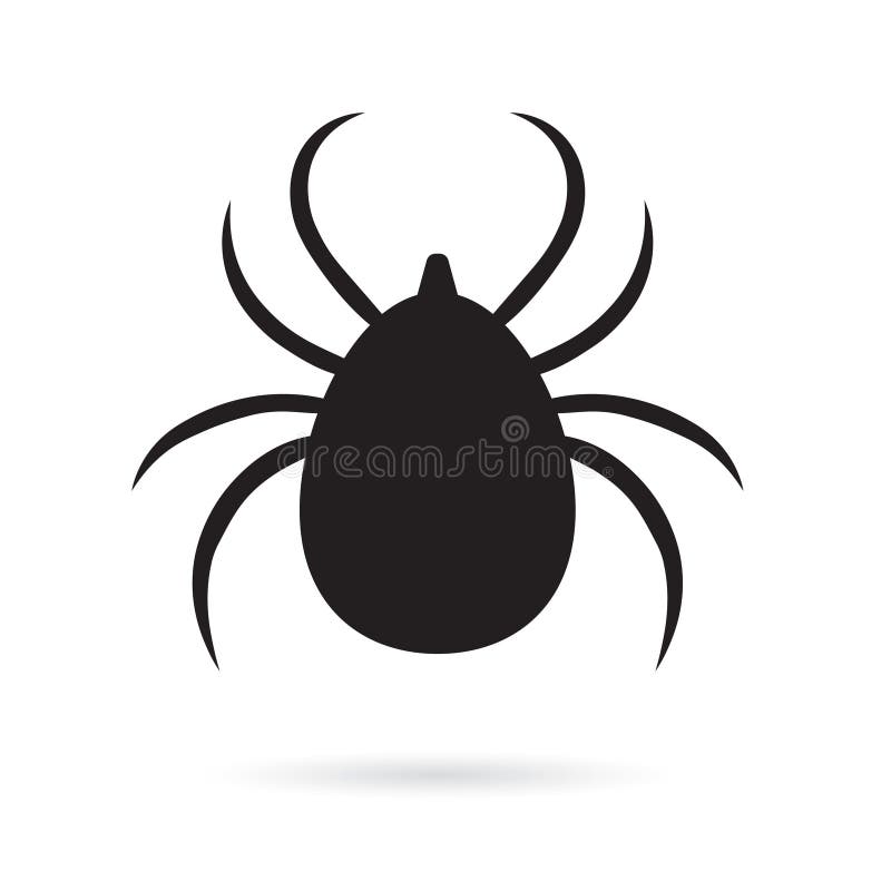 Tick lyme insect icon stock vector. Illustration of contour - 156396410