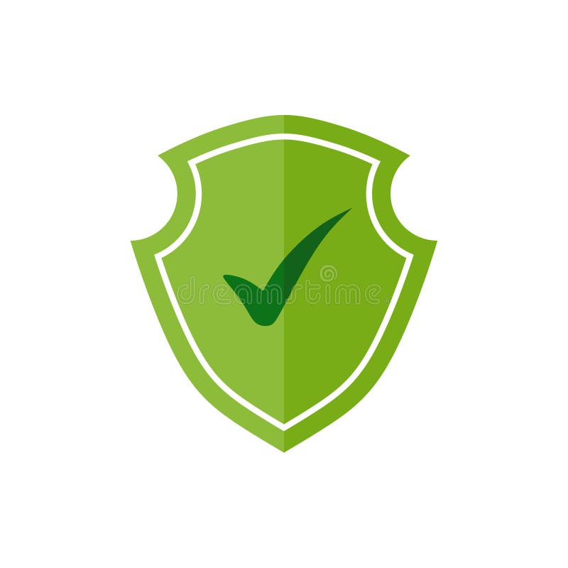 Tick Mark Approved with Shield Icon. Protection Icon Protecting Shield ...