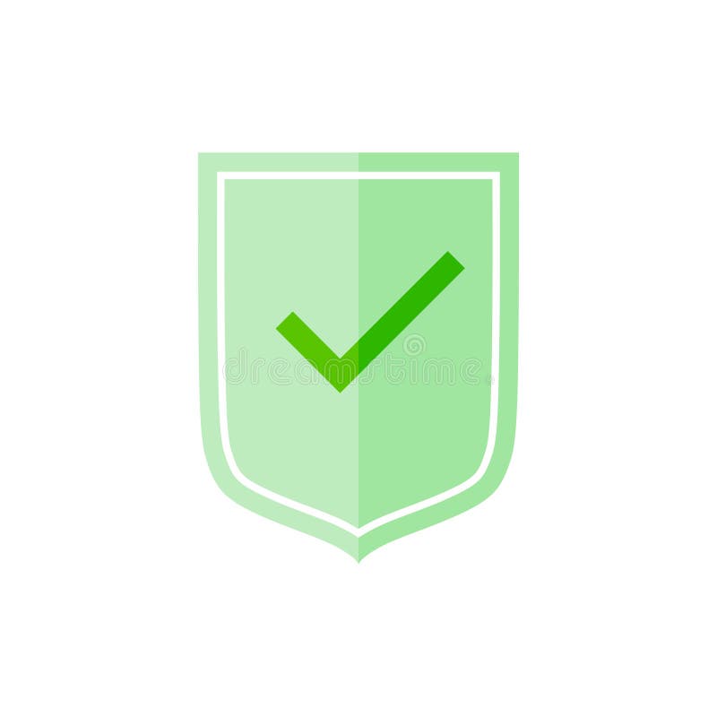 Tick Mark Approved with Shield Icon. Protection Icon Protecting Shield ...