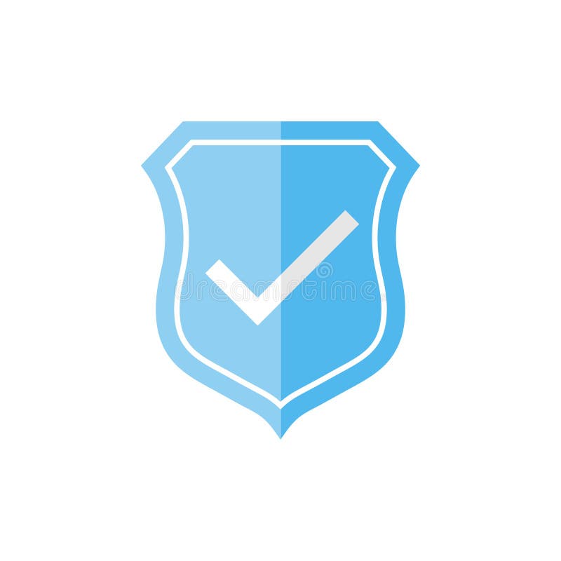 Tick Mark Approved with Shield Icon. Protection Icon Protecting Shield ...