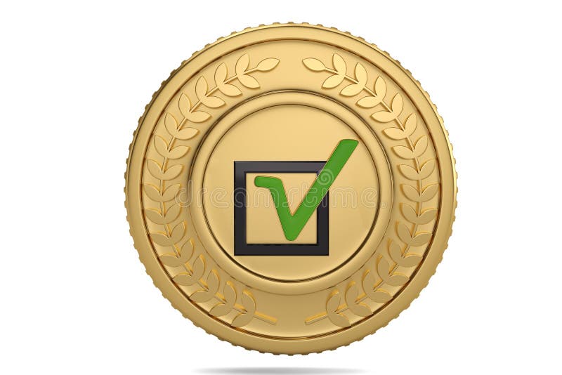 Gold Coin Check Mark Stock Illustrations – 369 Gold Coin Check Mark ...