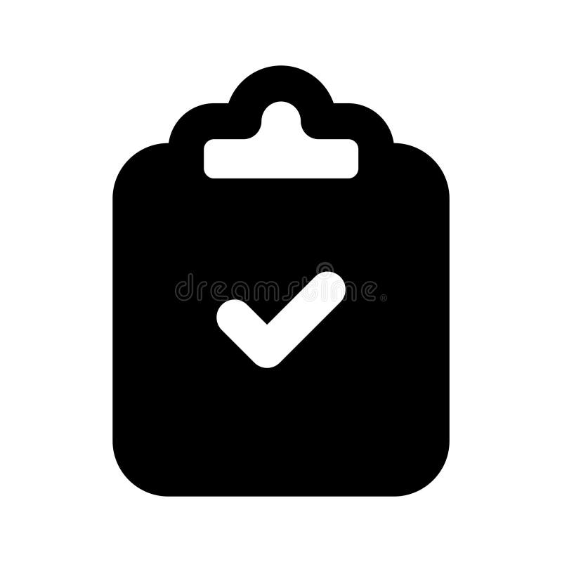 Tick Mark on Clipboard, Icon of Completed Task, Editable Design Stock ...