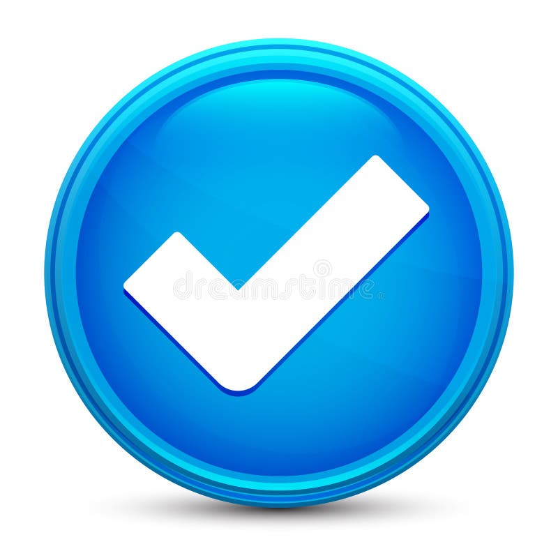 Blue Check Mark Icon. Tick Symbol, Tick Icon Vector Illustration. Stock ...