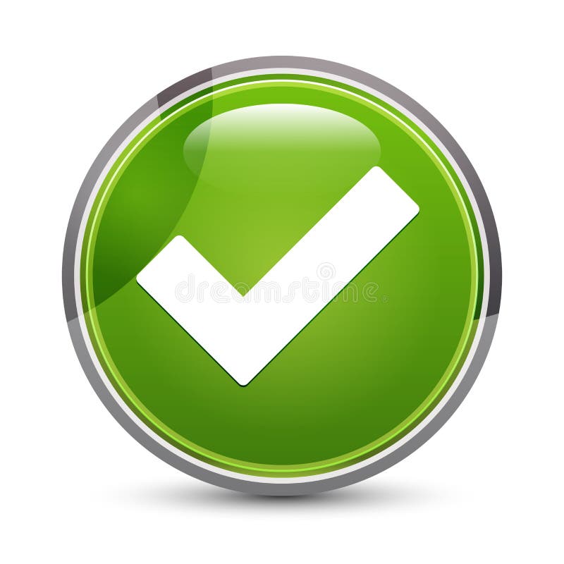 Flat Round Check Mark Green Icon, Button. Tick Symbol Isolated on White ... Flat Round Check Mark Green Icon, Button. Tick Symbol Isolated on White ...