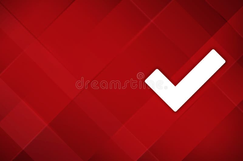 Tick Mark Icon Modern Layout Design Abstract Red Background ...