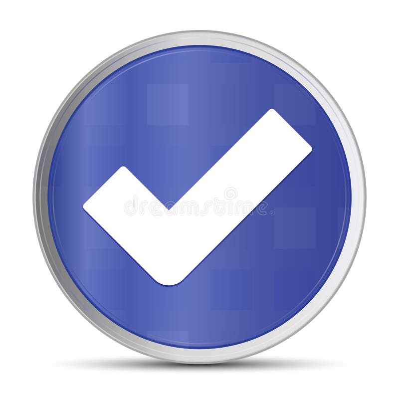 Tick Mark Icon Prime Blue Round Button Vector Illustration Design ...