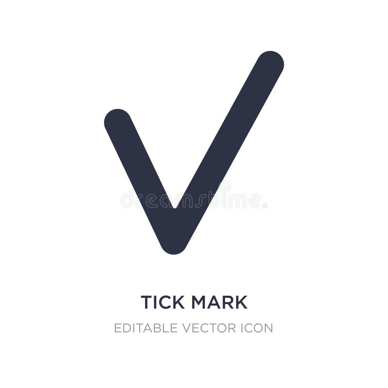 Tick Mark Icon on White Background. Simple Element Illustration from UI ...