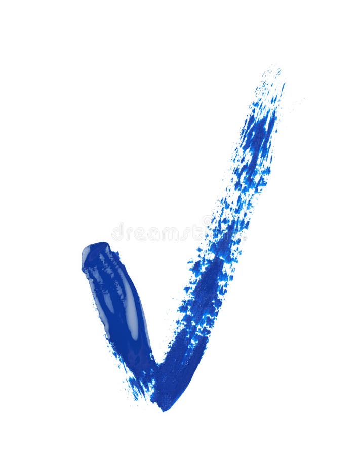 Tick Mark Made with a Paint Stroke Stock Photo - Image of design ...