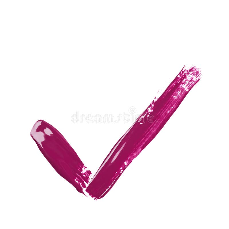 Tick Mark Made with a Paint Stroke Stock Image - Image of grungy ...