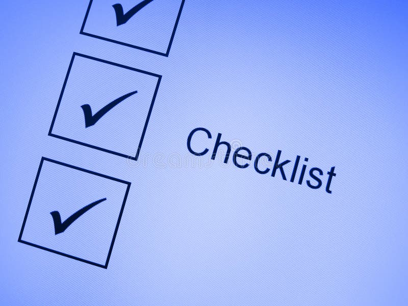 Tick marks on checklist stock illustration. Illustration of marked ...